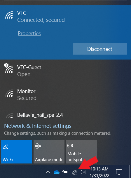 Wifi Setup: Windows - VSC IT